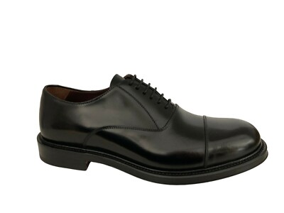 BOWMAN Men's Shoe Oxford Lace Up Black Art. GR2 ROIS 100% Leather Made ...