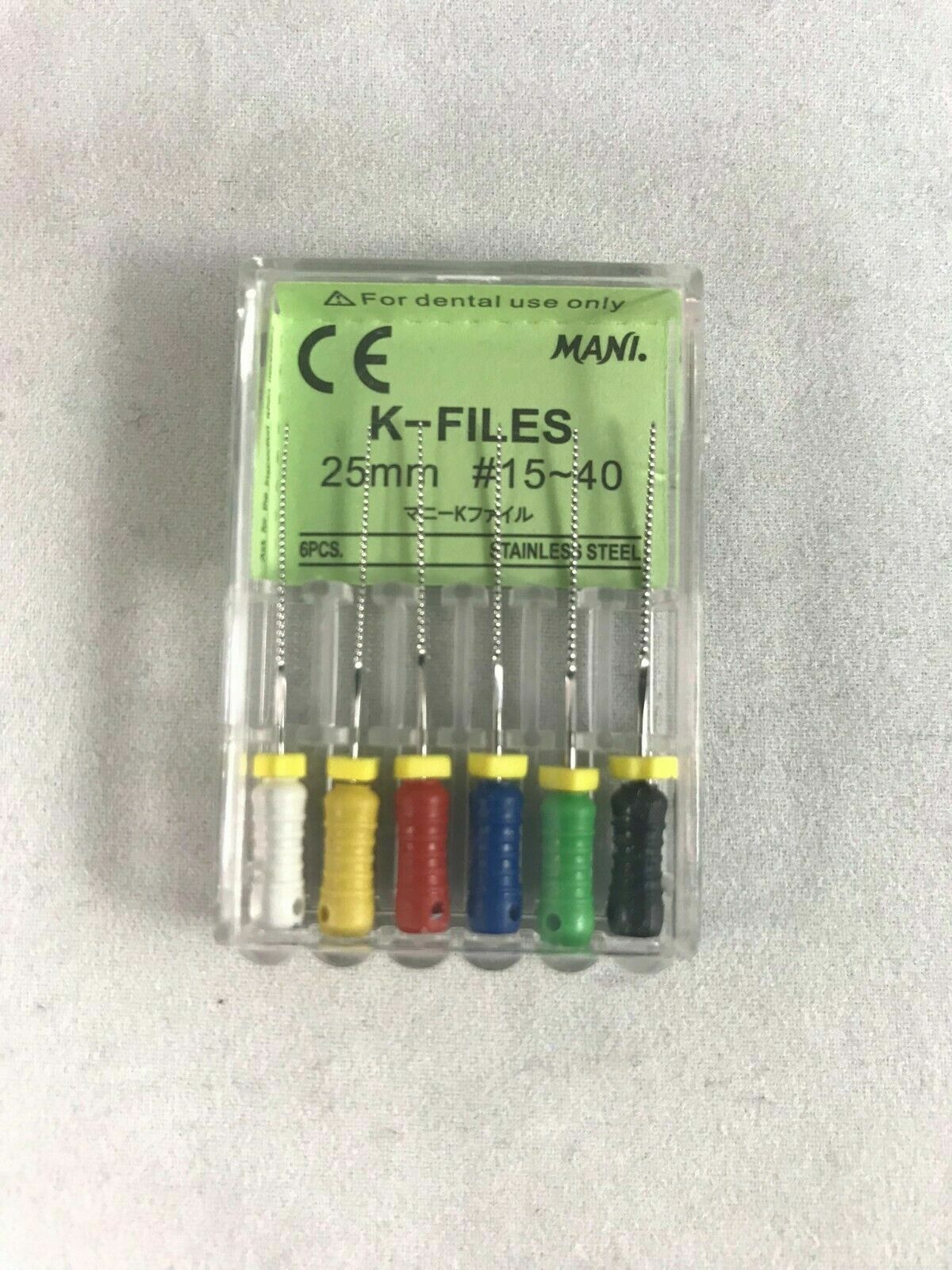 Mani Dental Root Canal Endo Stainless Steel K-files 25mm All Sizes 30 ...
