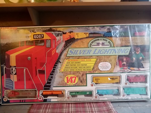 Bachmann Silver Lightning Santa Fe HO Complete Train Set | eBay