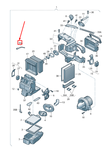 AUDI A1 MK1 Evaporator Temperature Sensor 6Q0907543F | eBay