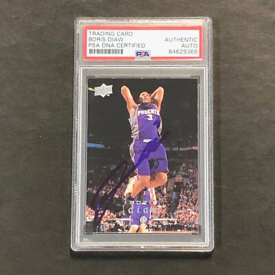 2008-09 Upper Deck First Edition #148 Boris Diaw Signed Card AUTO PSA ...