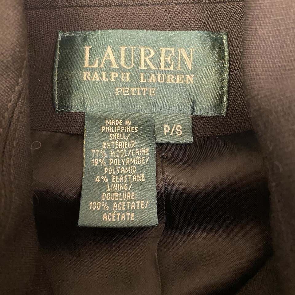 Lauren Ralph Lauren Long Wool Military Style Double Row Button Coat ...