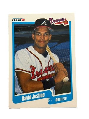 Excellent: Vintage 1990 FLEER David Justice Atlanta Braves Rookie ...