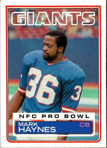 1983 Topps Mark Haynes #126 New York Giants Football Card | eBay