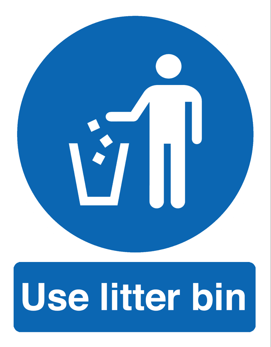 Use Dustbin Sign Dustbin Poster For Litter