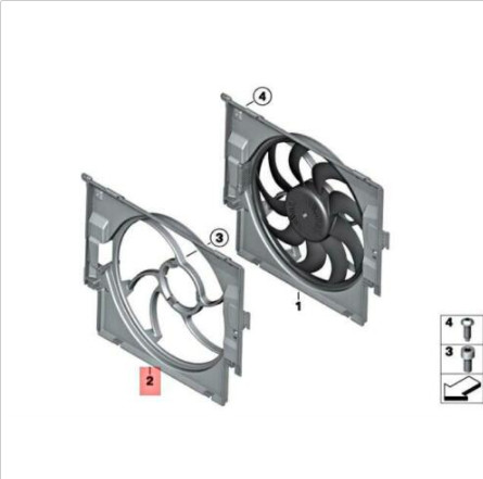 BMW 1 F21 LCI RADIATOR FAN SHROUD 17428626871 8626871 16-19 ORIGINAL NO ...