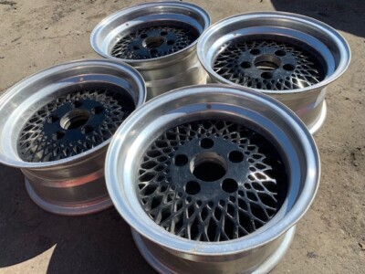 15 American Racing Mesh Honey Comb Black Polish Alloy Wheels Rims ...
