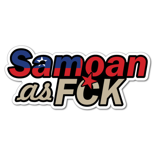 Samoan As FCK Samoa Islander Sticker Flag Bumper Water Proof Vinyl ...