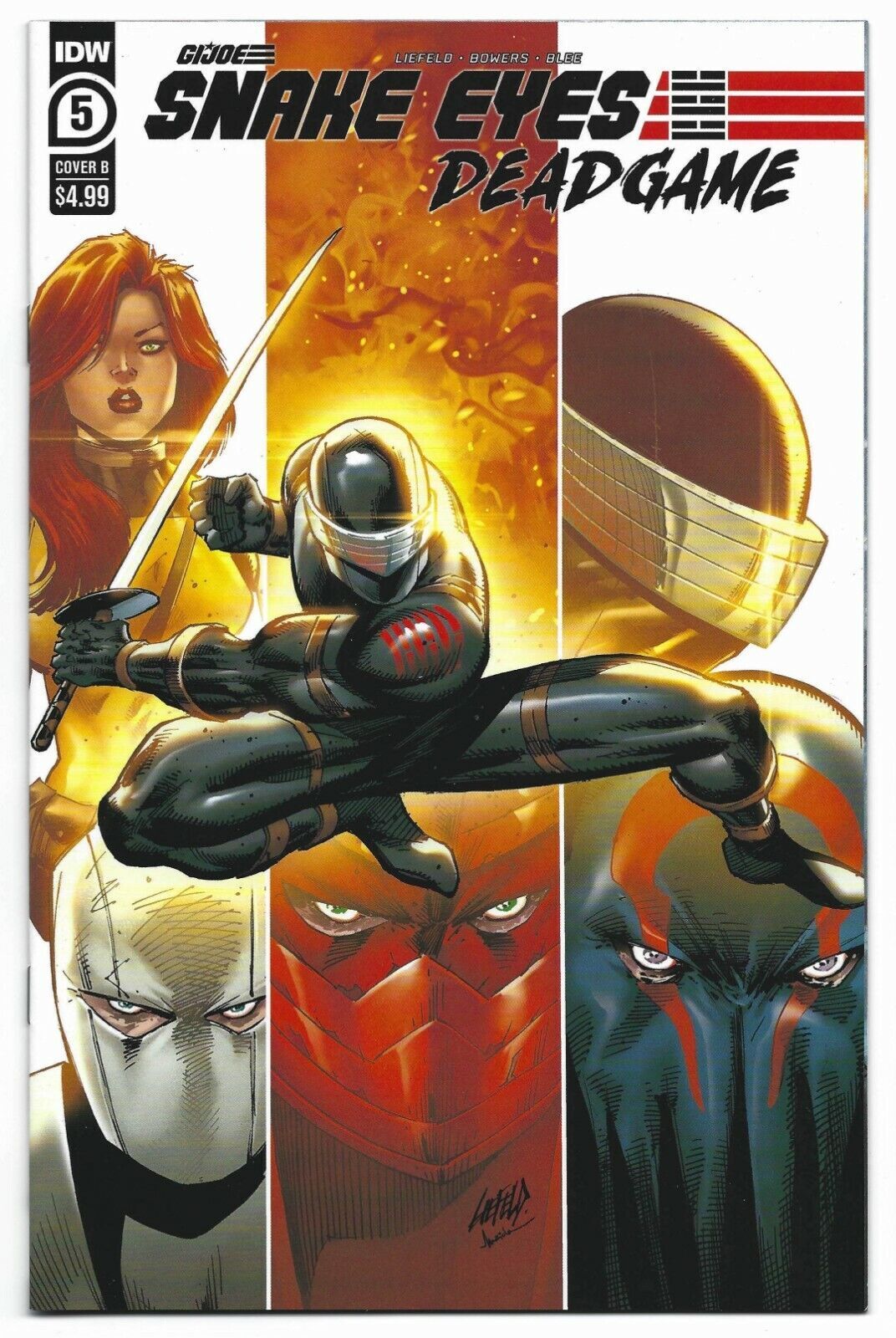 GI Joe Snake Eyes Deadgame #5 2021 Unread Rob Liefeld Variant Cover B ...