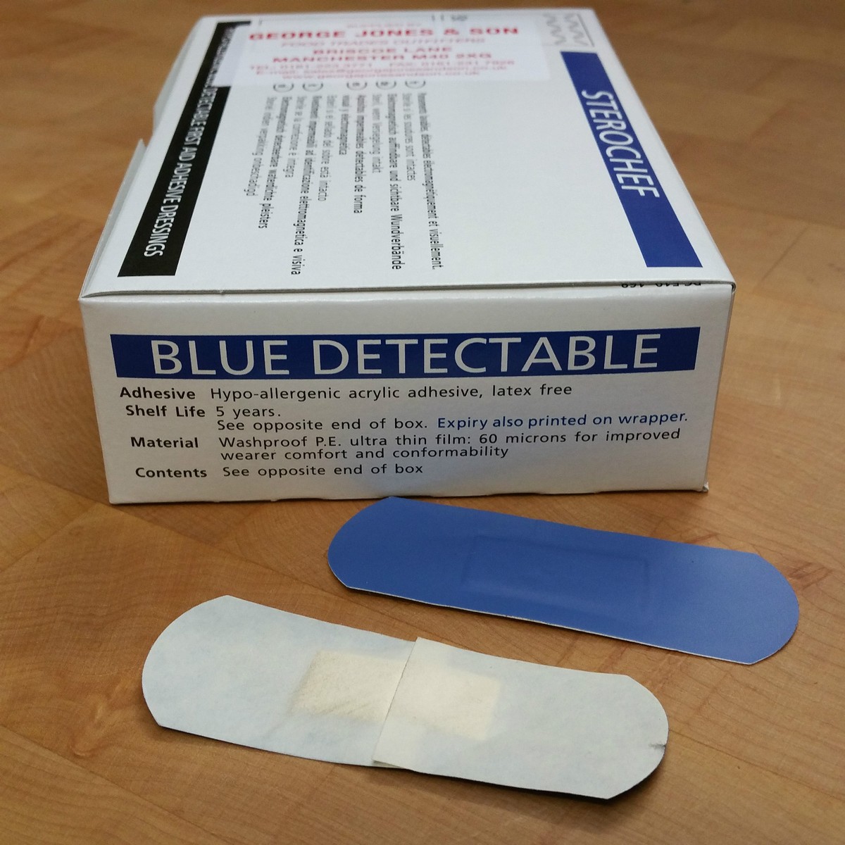 Blue Metal Detectable Waterproof Bandages BLUE METAL DETECT WATERPROOF