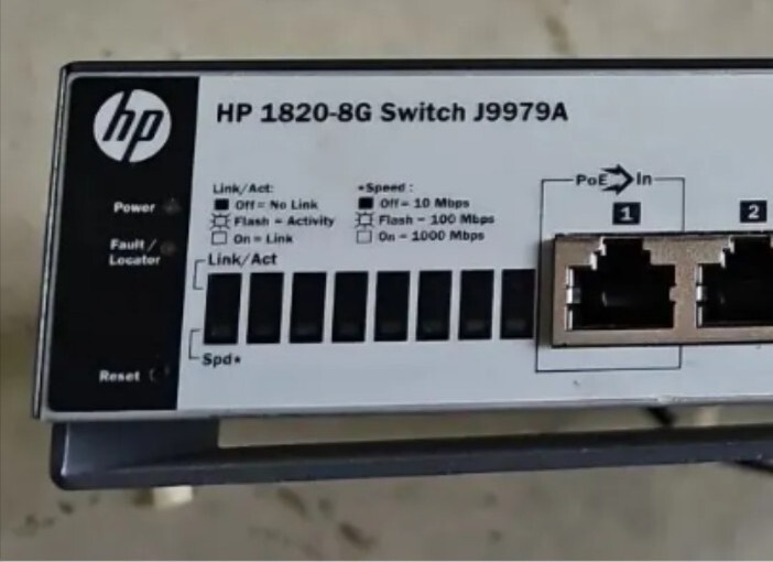HP 1820-8G J9979A 8 Port Gigabit Managed Switch W/PoE & Power Supply ...