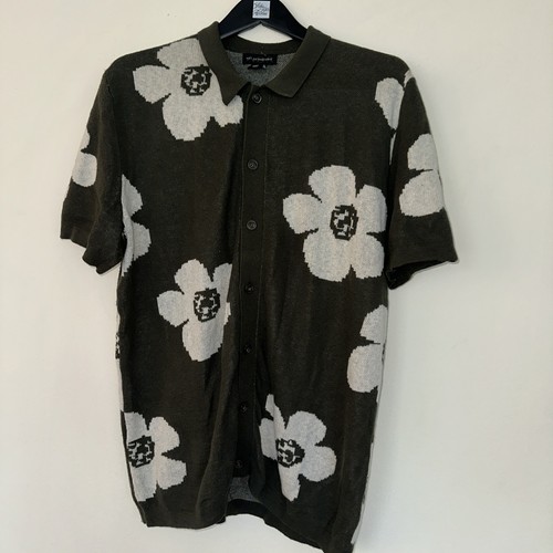 Primark Mens Knit Short Sleeve Shirt Size XL Green | eBay