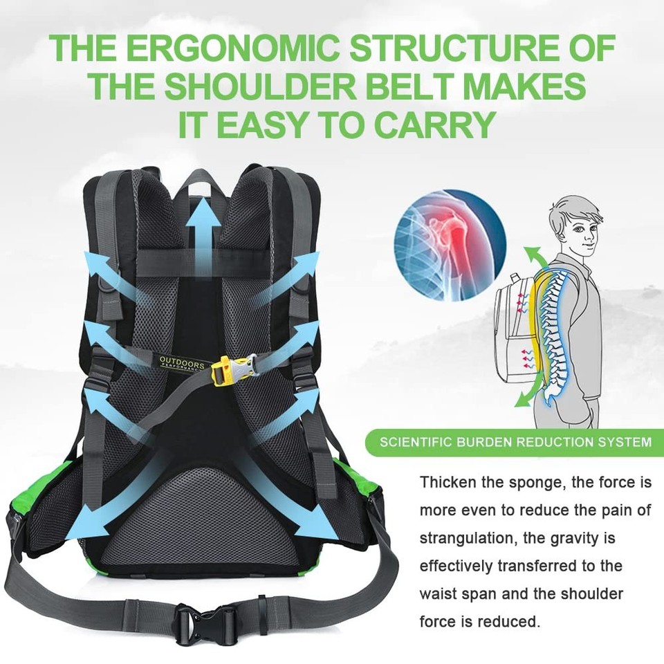 lightweight Hiking Backpack 35L/40L Hiking Daypack with Waterproof Rain ...