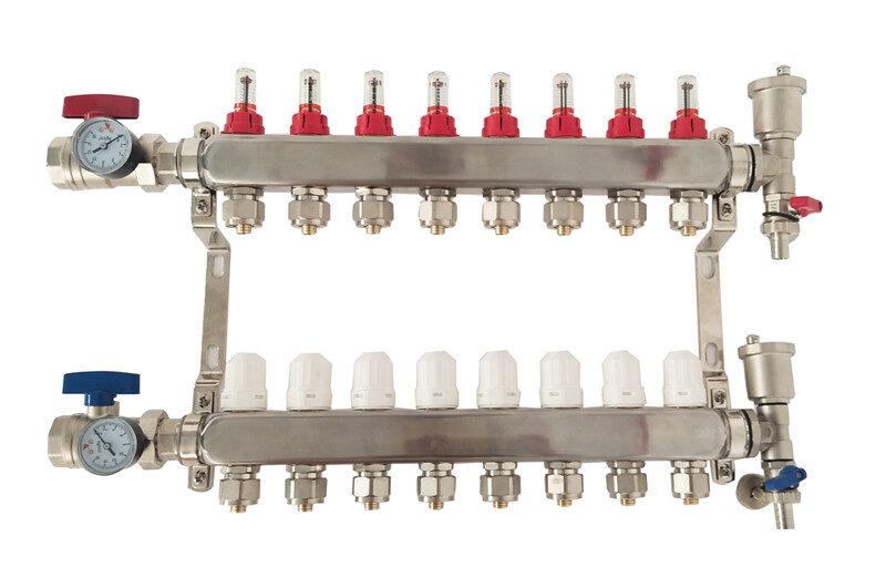 Floor Heat Manifold 2-12 Loop Outdoor Wood Furnace Boiler PEX Tubing ...