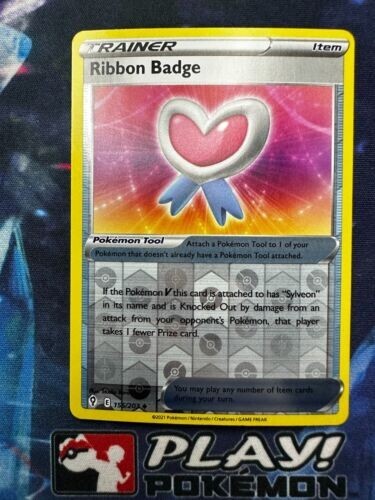 Ribbon Badge 155/203 Reverse Holo Evolving Skies Pokemon TCG Card NM ...