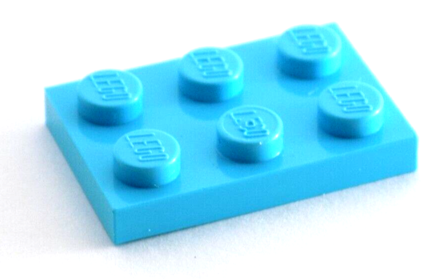 15 LEGO Medium Azure Plate 2 x 3 (3021) - (15 Pieces) | eBay