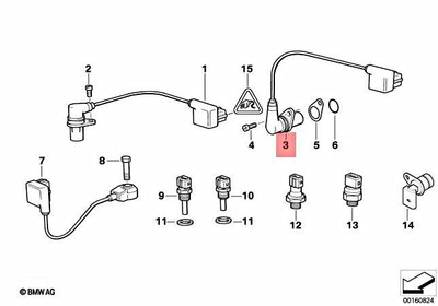 Genuine BMW E38 E39 E52 E53 SUV Camshaft Position Sensor CPS OEM ...