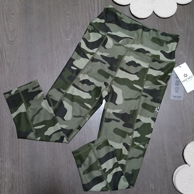 NWT Nine West Active Leggings Women's S Green Stretch Yoga Pants MSRP ...