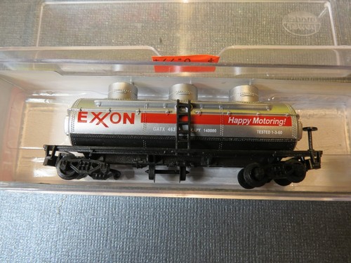 N - Model Power 83411 - 3 Dome Tank Car, Exxon Oil Company LN w ...