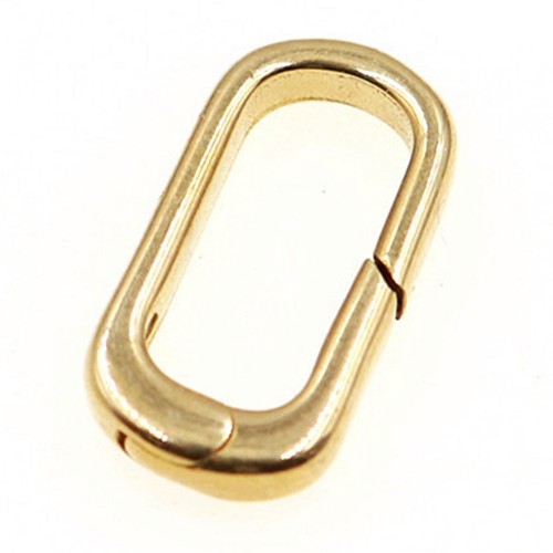 Solid Gold Oval Snap Push Connector Lock Metal Lobster Clasps Jewelry ...