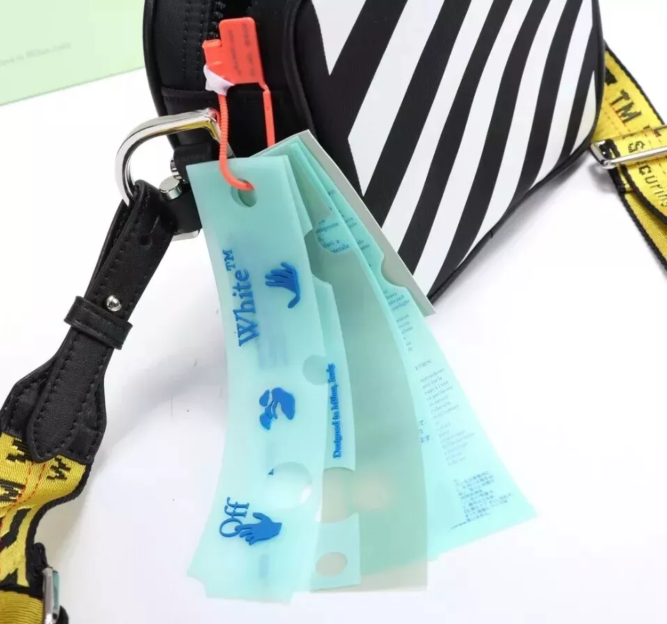 Off-White Streak Camera Bag Crossbody Bag With Zebra Stripes Off-White Streak Camera Bag Crossbody Bag With Zebra Stripes