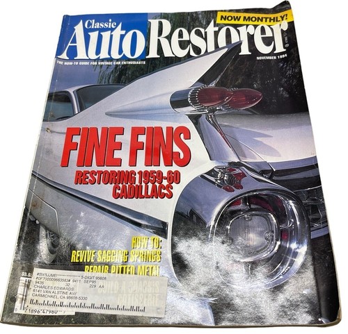 classic auto restorer magazine November 1994 English 96 pages cadillacs ...