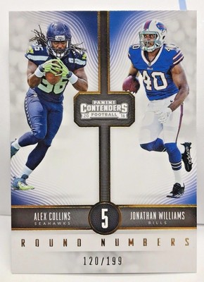 Alex Collins/Jonathan Williams 2016 Panini Contenders Round Numbers ...