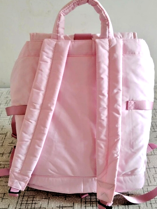 GANNI Backpack Rucksack Baby Pink Women's RECYCLED TECH BACKPACK {32 ...