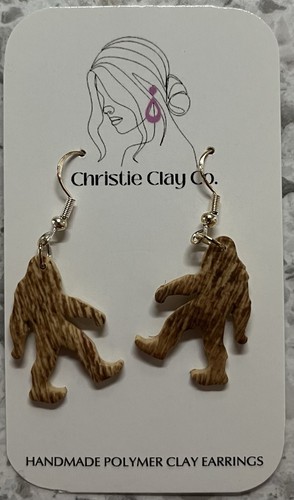 New Sasquatch Bigfoot Earrings Polymer Clay Dangling Earrings | eBay