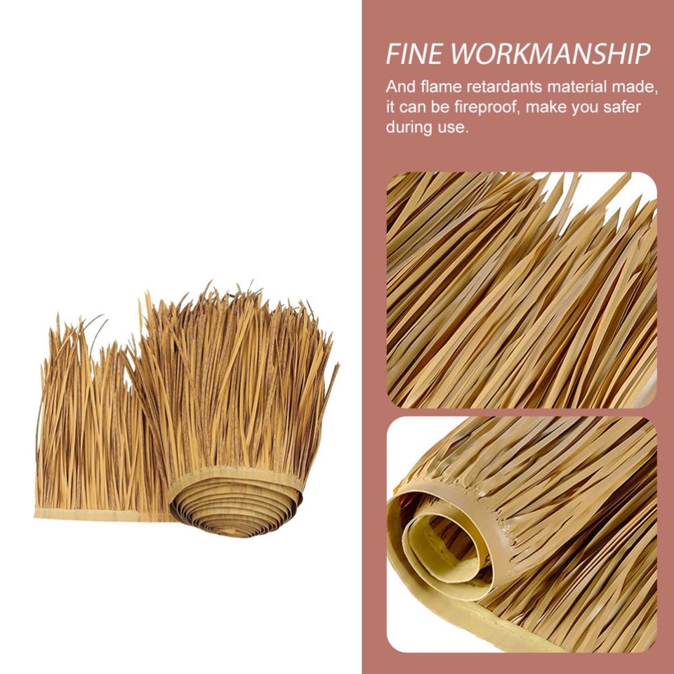 2 Pack Synthetic Thatch Roof Material Fake Grass Artificial Roofing | eBay