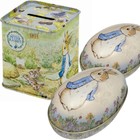 PETER RABBIT TIN BOX Home Accessory Storage Easter Egg Kids Birthday ...
