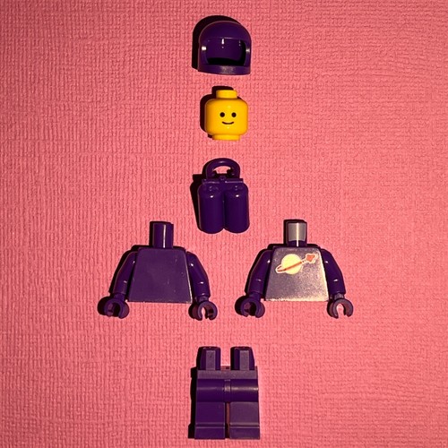 LEGO PURPLE SPACE ASTRONAUT HELMET AIRTANK TORSO PARTS BUILD YOUR OWN ...