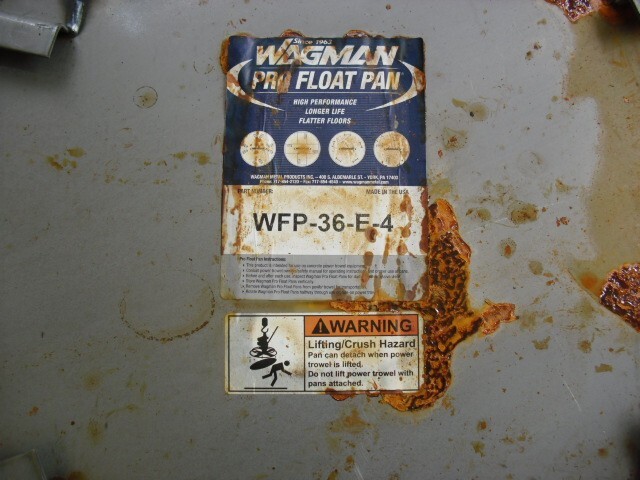 36” FLAT 4-BLADE FLOAT PAN Wagman WFP-36-E-4 for concrete trowel, 36.5 ...