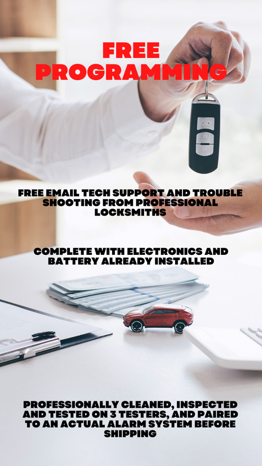 NEW AUTOMATE KEYLESS BLUE REMOTE FOB ALARM TRANSMITTER EZSDEI474V RPN ...