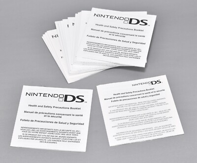 Nintendo DS Health and Safety Precautions Booklet Lot of 22 Genuine OEM ...