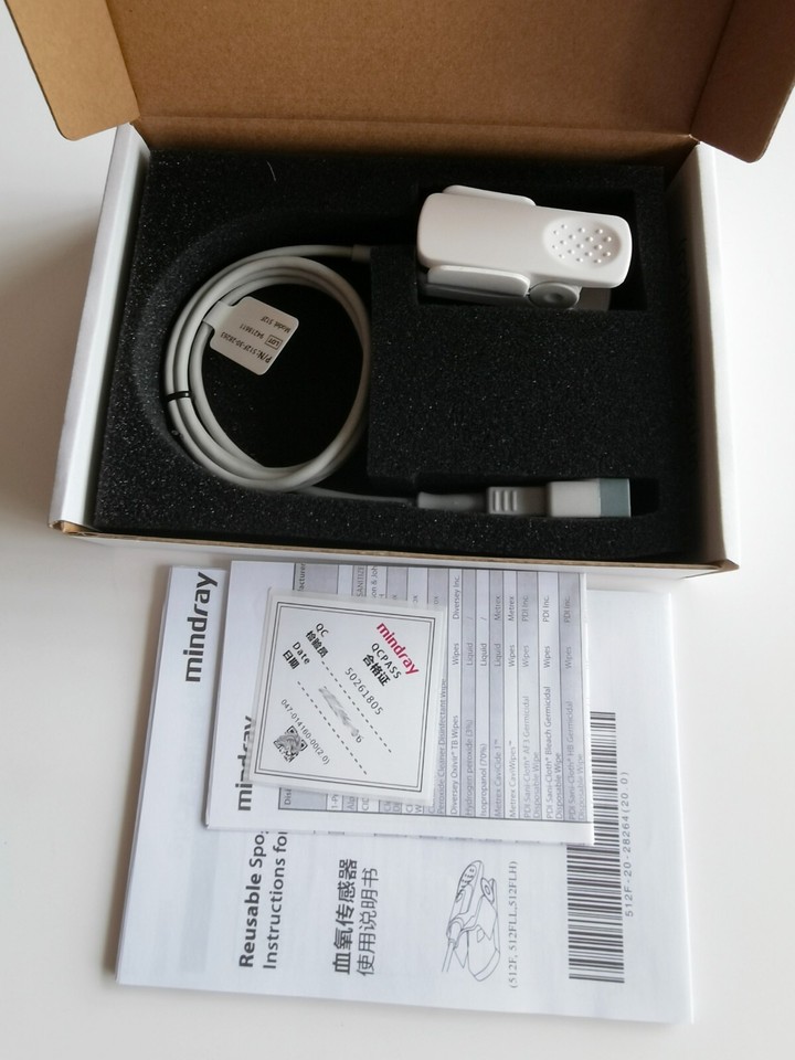 Mindray 512F-30-28263 original new adult finger clip Spo2 sensor, 512F ...