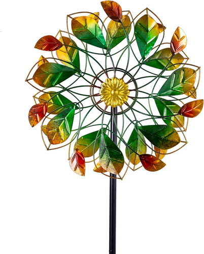 Wind Spinner Autumn Pinwheels Kinetic Sculpture Sturdy Stakes Outdoor ...