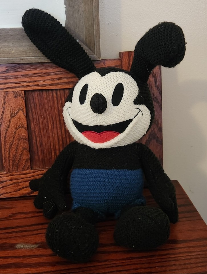 Disney Parks Oswald the Lucky Rabbit 25" Cozy Knit Plush Stuffed Mickey ...