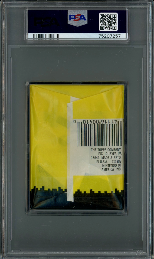 1989 Topps Nintendo Trading Card Game SEALED Wax Pack Peach Graded PSA ...