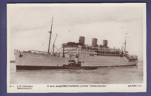 RMS Strathaird - Vintage REAL PHOTO B&W Postcard - Peninsular ...