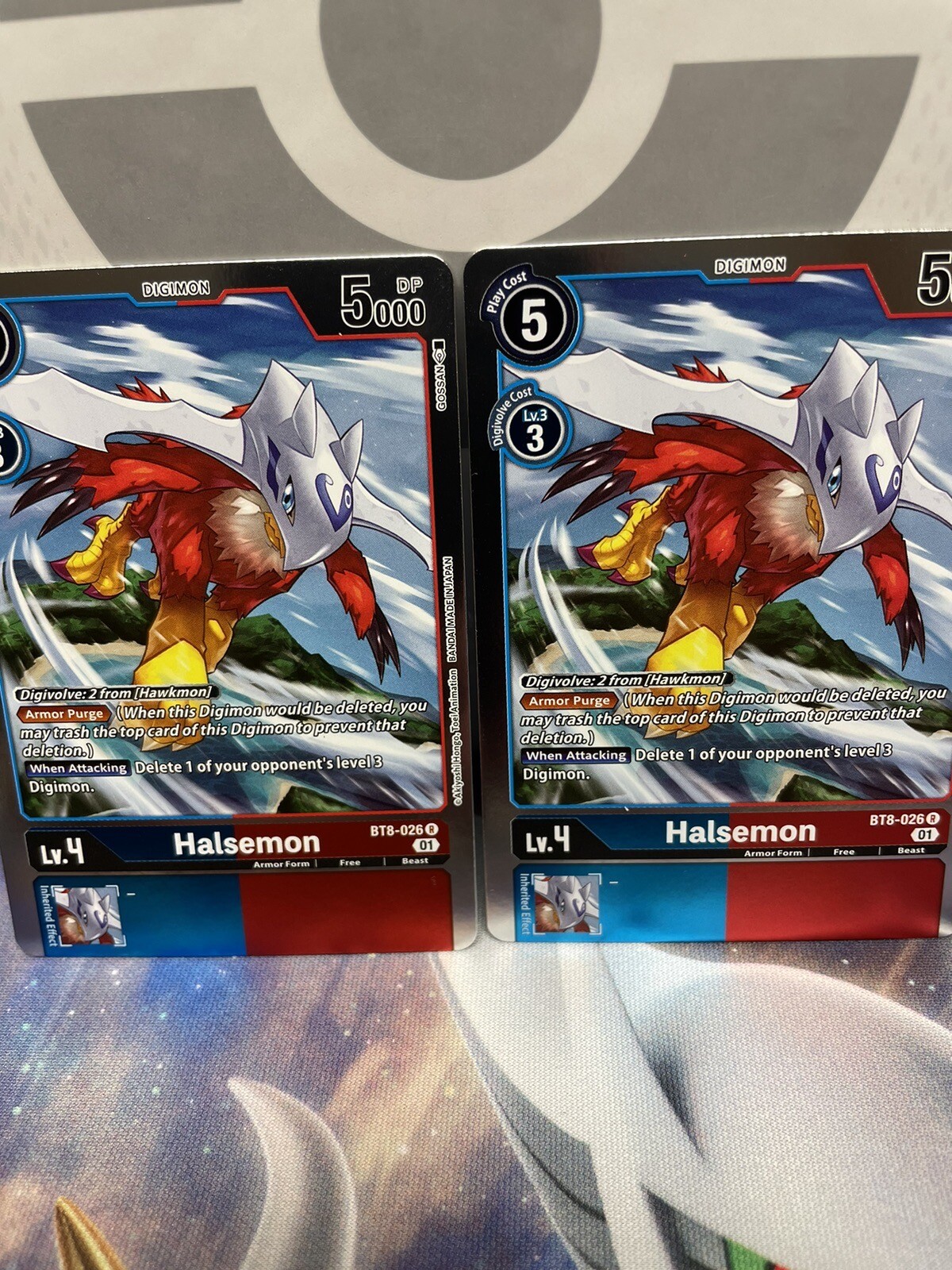 Halsemon BT8-026 R Rare New Awakening (2) Digimion TCG Cards Holo Rare ...