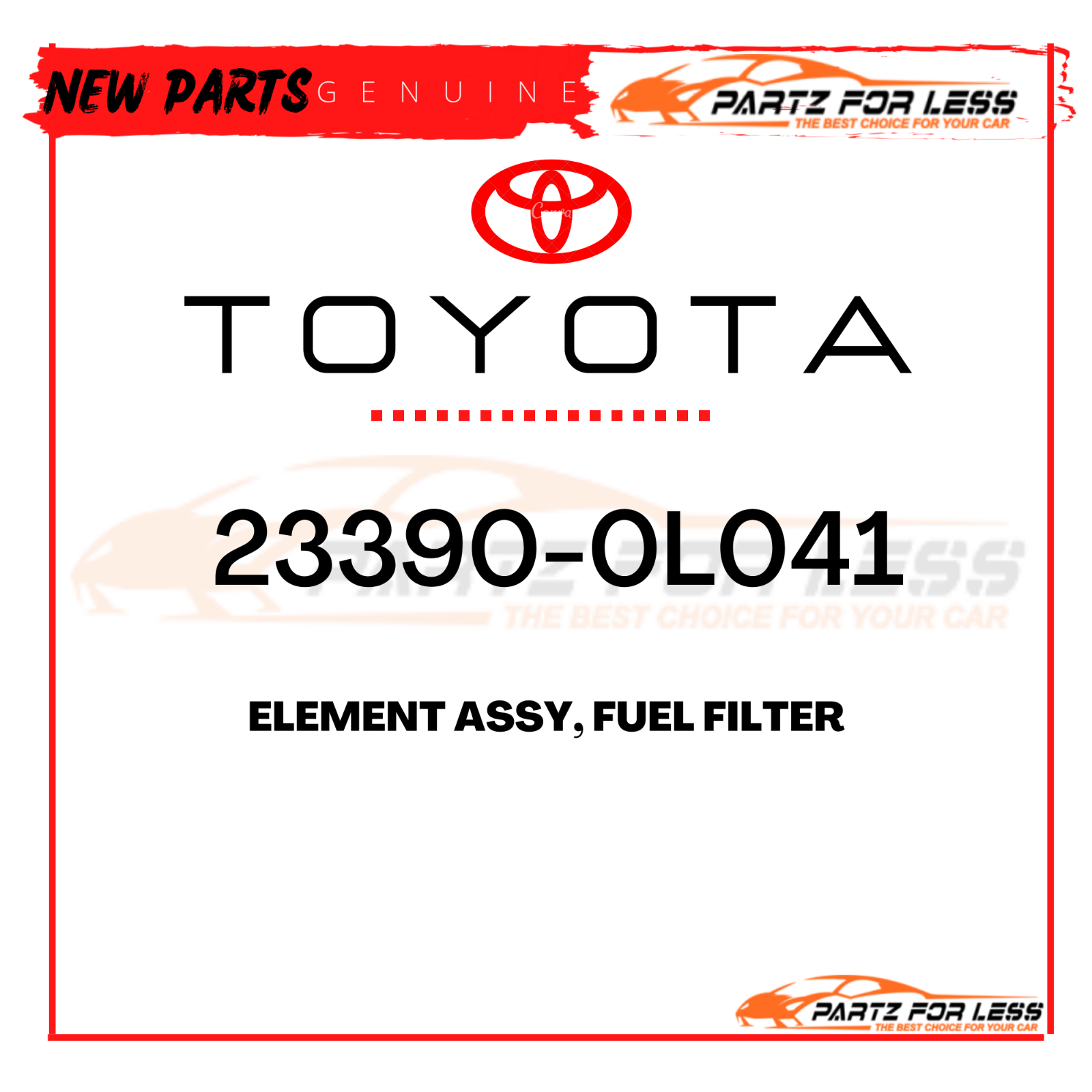 23390-0L041 TOYOTA GENUINE ELEMENT ASSY, FUEL FILTER 233900L041 NEW OEM ...