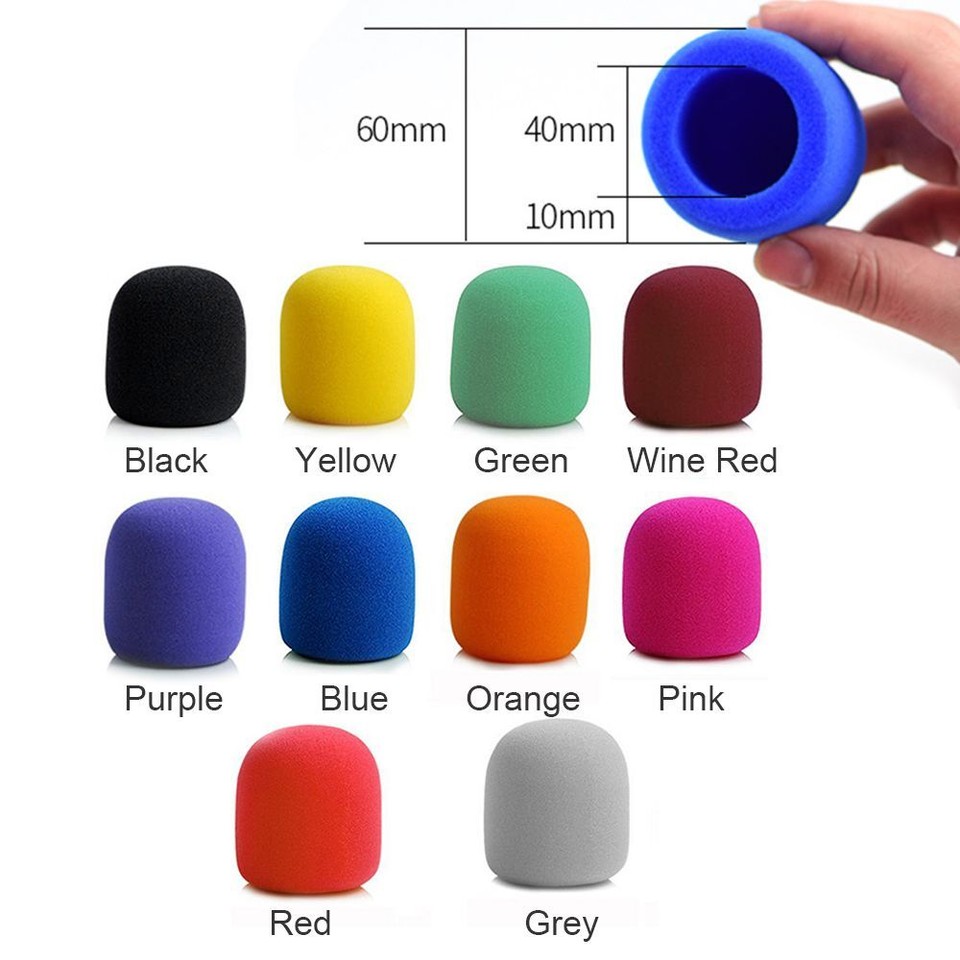 5 pcs Colorful Soft Sponge Cover Protective Microphone Cap | eBay Australia