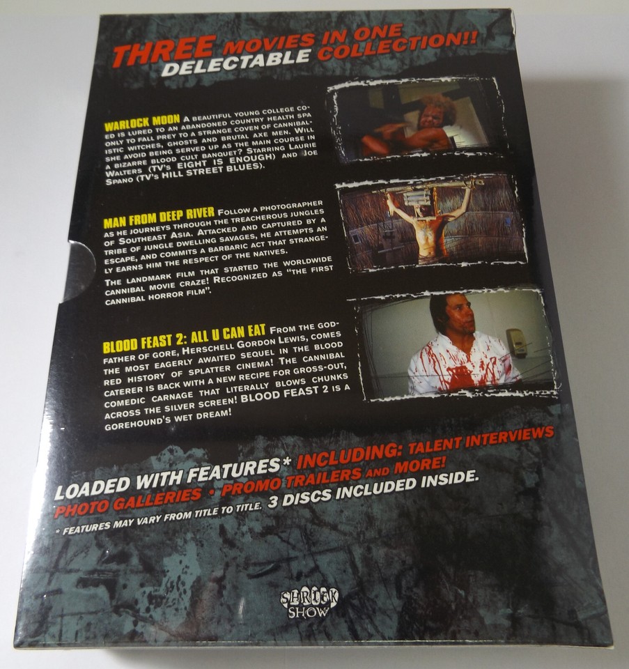 Cannibal Lunch Box Triple Feature (DVD, 2007, 3-Disc Set)(New)(Free ...