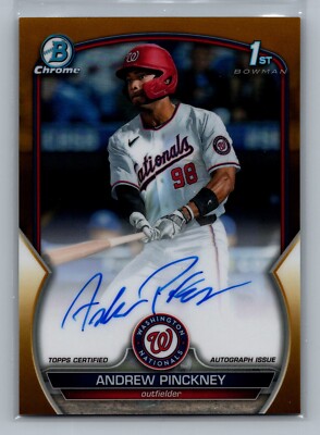 2023 Bowman Draft Andrew Pinckney Gold Autograph /50 Nationals | eBay