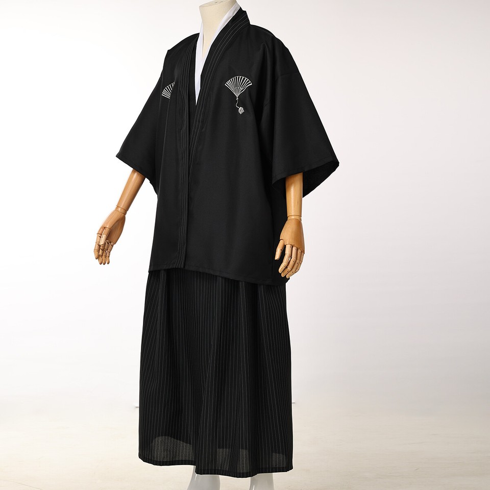 Japanese Traditional Samurai Men's Kimono Warrior Robe Outfit Costume 3 ...