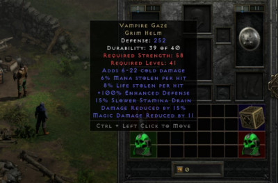 Diablo 2 Vampire Gaze Grim Helm D2R PC / Xbox Softcore Non Ladder ...