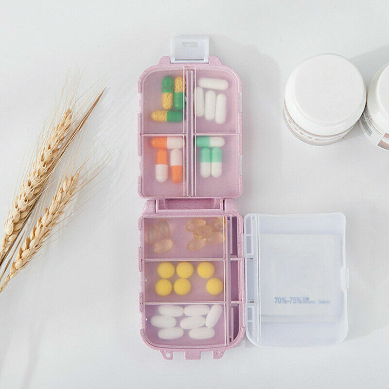 Wheat Straw Weekly Pill Organizer 7 Time A Day Waterproof Case ...