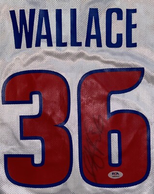 Rasheed Wallace Signed Detroit Pistons VINTAGE Authentic ADIDAS Jersey ...