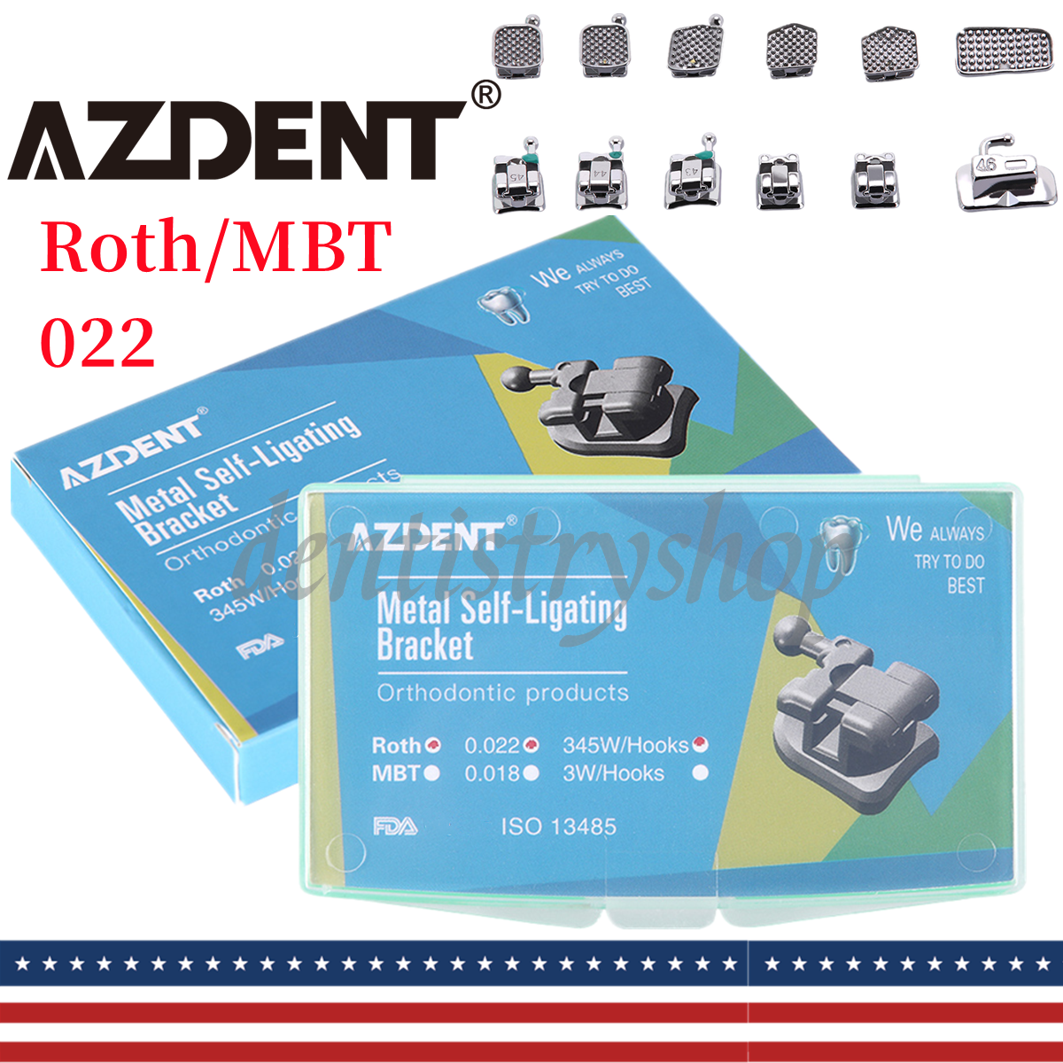 Dental Laboratory Orthodontic Self-Ligating Brackets Tubes 10X AZDENT ...